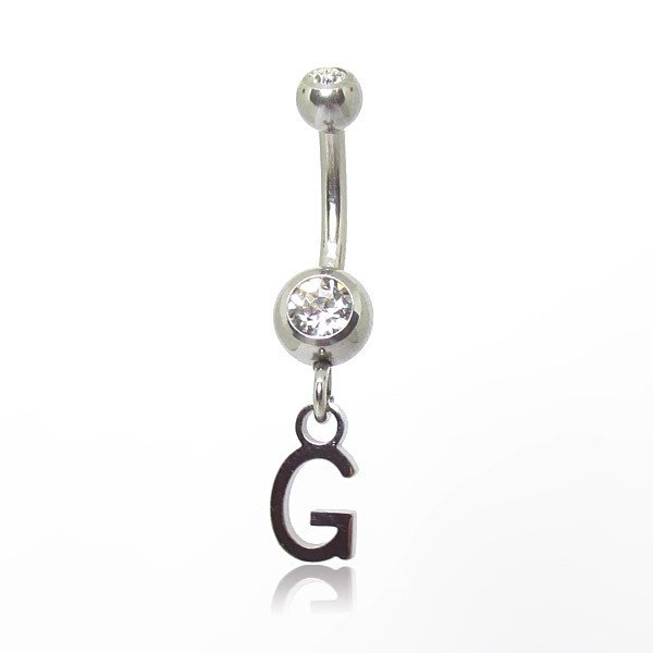 Piercings de Umbigo - Alfabeto - 1ALF04 - Piercing Mania
